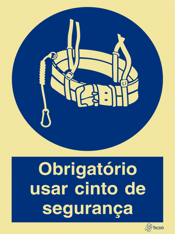 Sinal tica Obrigat rio Usar Cinto De Seguran a OB0105 Sinal tica Obrigat rio Usar Cinto De Seguran a OB0105