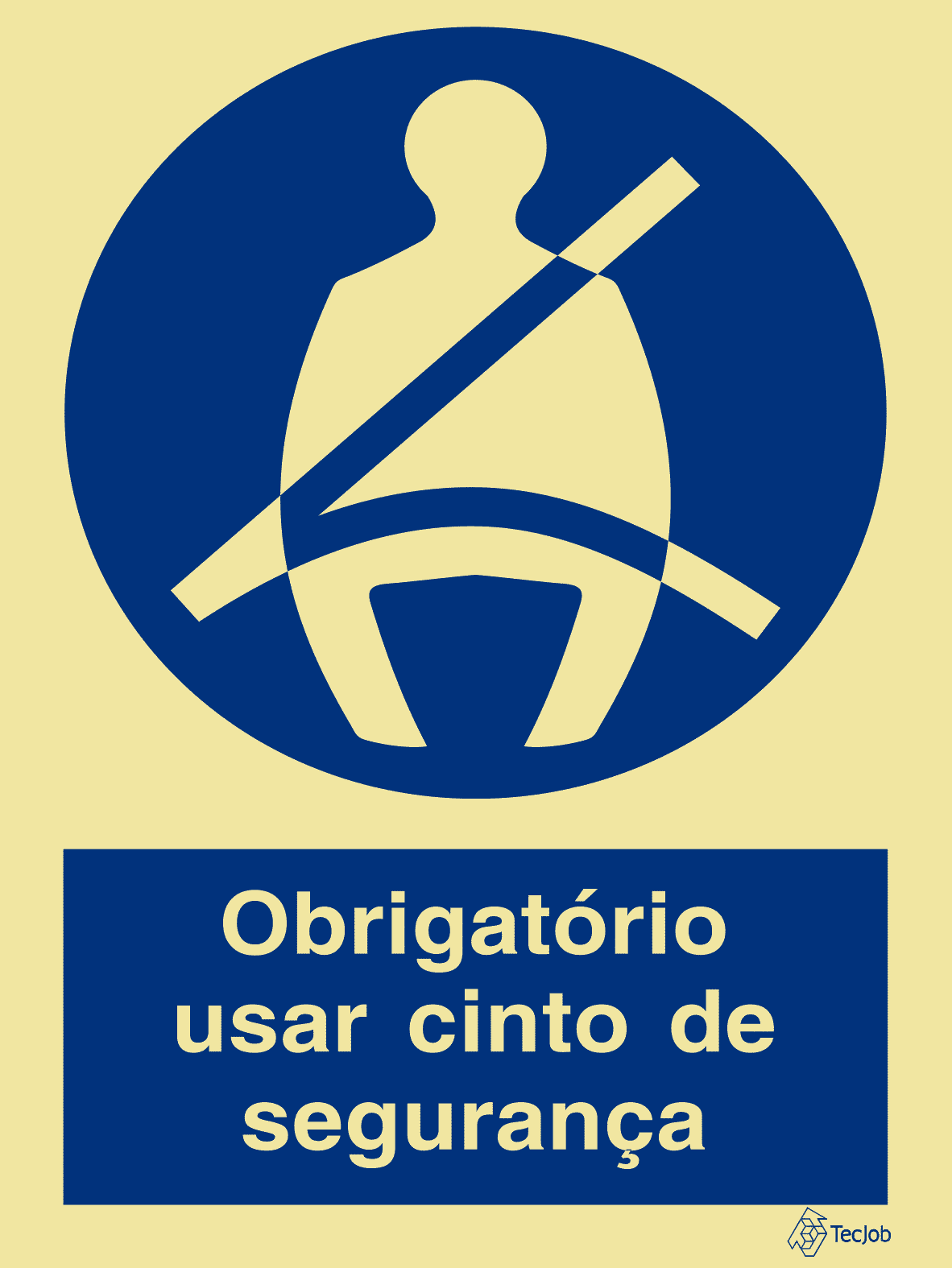 Sinal tica Obrigat rio Usar Cinto De Seguran a OB0109 Sinal tica Obrigat rio Usar Cinto De Seguran a OB0109